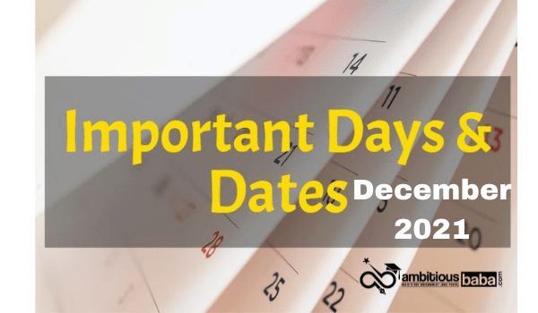 Important National and International Days in December 2021