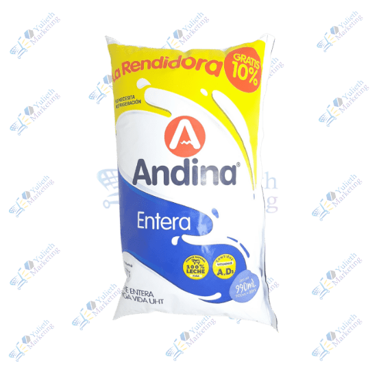 Andina Leche Entera Funda 990 ml - Tienda Amiga