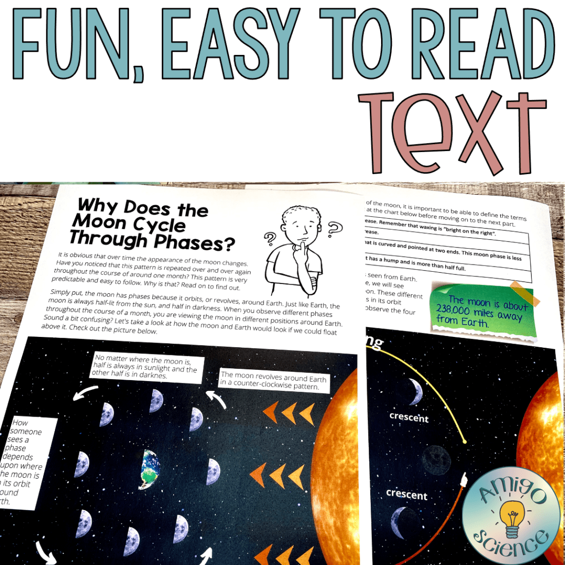 Moon Phases Lesson With Worksheet and Quiz - Amigo Science