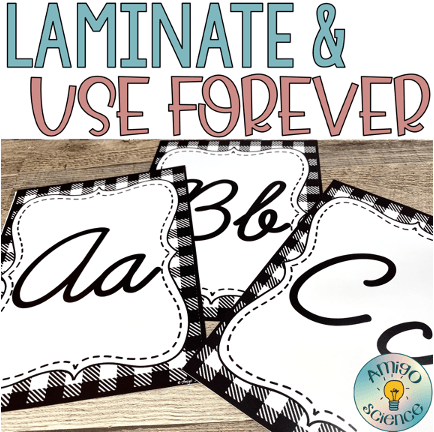 Alphabet Posters Modern Farmhouse Decor - Amigo Science