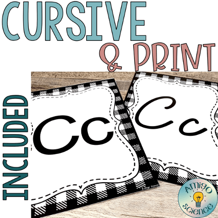 Alphabet Posters Modern Farmhouse Decor - Amigo Science