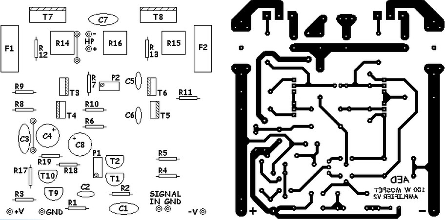 100W Basic MOSFET amplifier - Amplifier Circuit Design