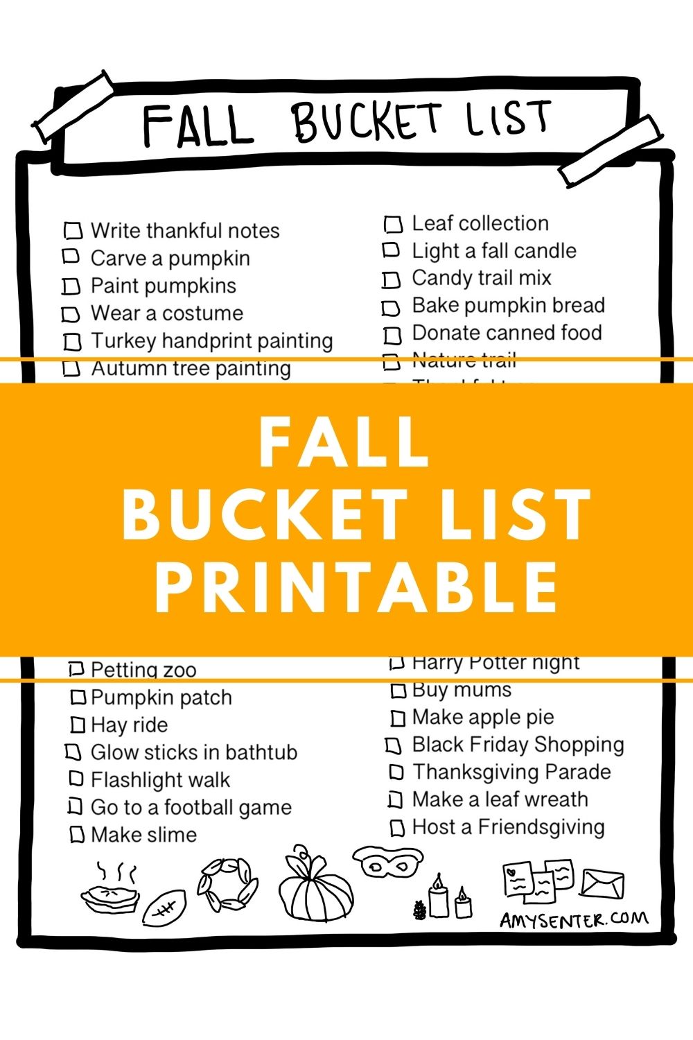 The Ultimate Family Bucket List Ideas for Fall Printable
