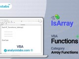 Vba Isarray Function Explained With Examples
