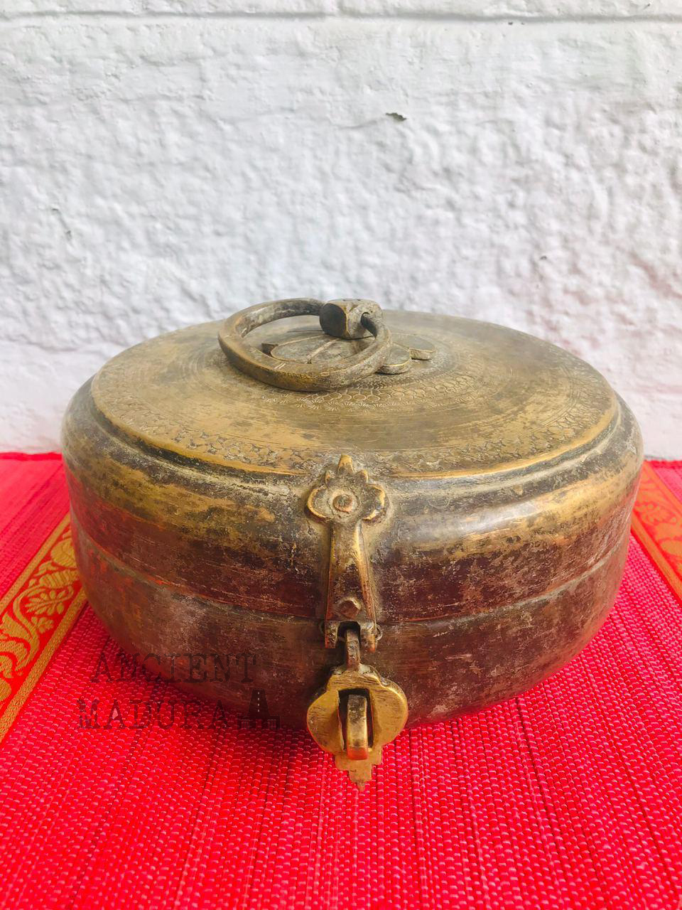 Vintage Brass Chapati Box - Ancient Madurai