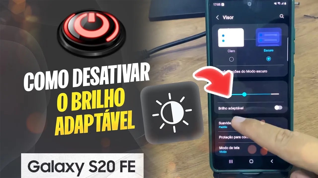Como desativar o brilho adaptável no Samsung S20 FE – Passo a passo ...