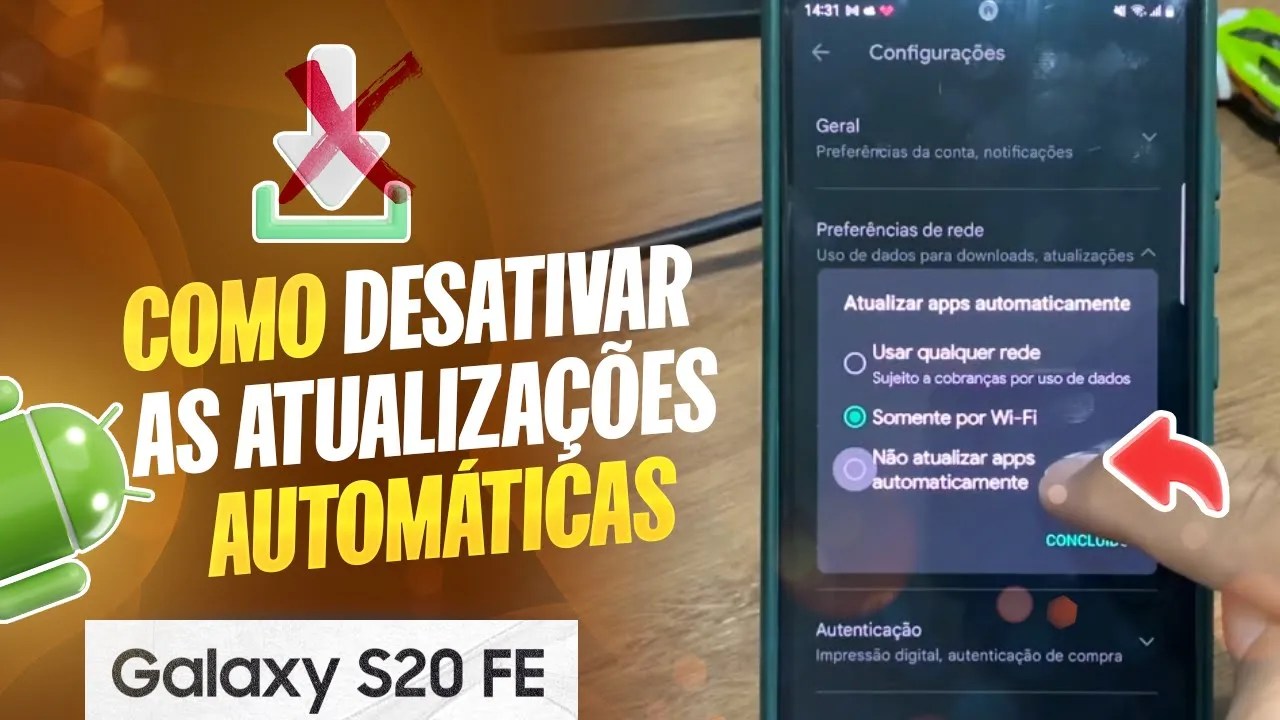 Como desativar as atualizações automáticas no Samsung S20 FE – Passo a ...