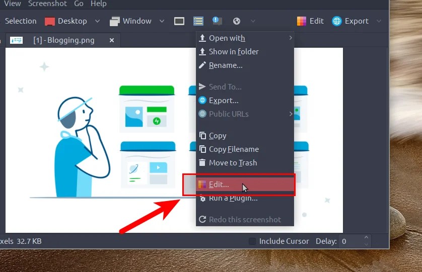 How to add the missing Edit option in Shutter on Ubuntu 18.04 and above. – Anglehit