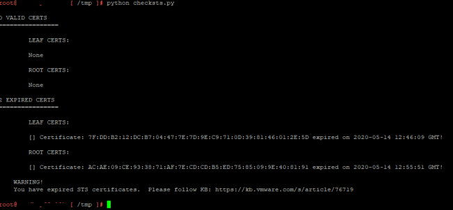 How to check if STS certificate is about to expire or expired already ...