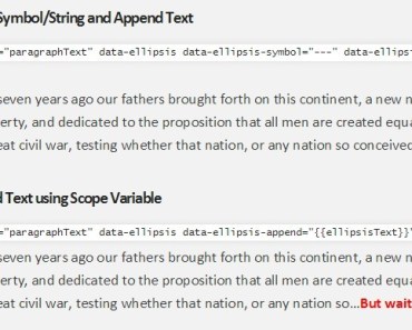 AngularJS Text truncate Components And Modules - Angular Script