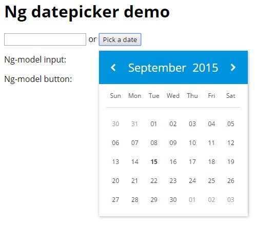Lightweight Datepicker With Angular and Moment.js | Angular Script