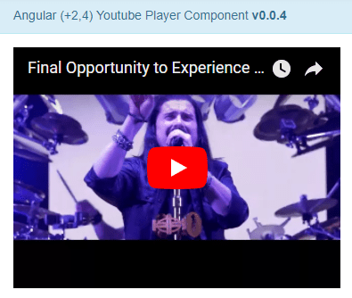 Angular 4/5 Youtube Player Component | Angular Script