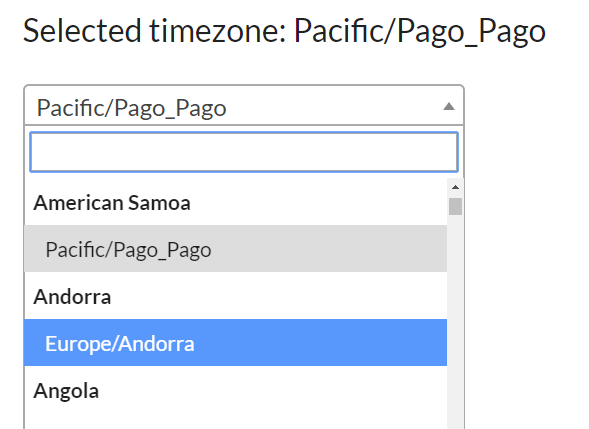 Timezone Selector For Angular 2+ | Angular Script