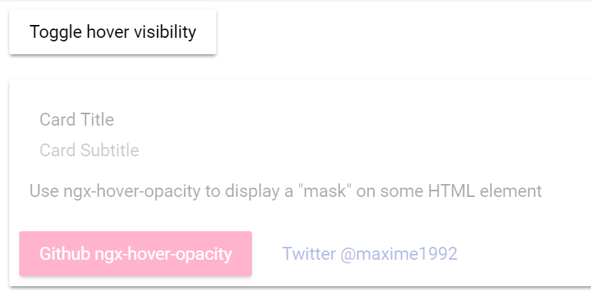 Nice Hover Effect On Element - ngx-hover-opacity | Angular Script