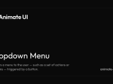 Dropdown Menu Animate Ui