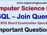 Sql Join Query Important Question Answer Class 12 Computer Science Code