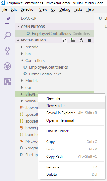 CRUD Operation With ASP.NET Core MVC using Visual Studio Code and ADO ...