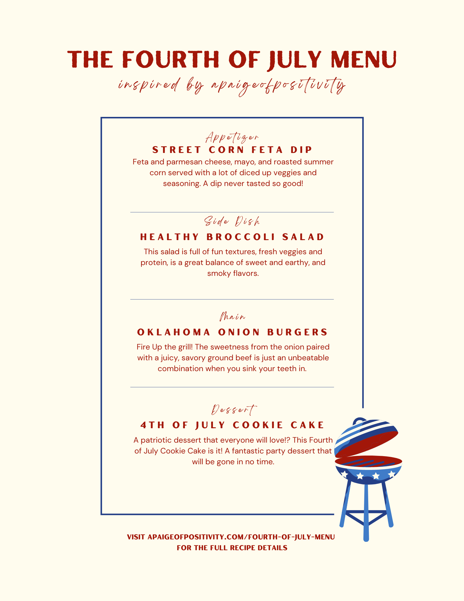 The BEST 4th of July Menu Ideas - A Paige of Positivity