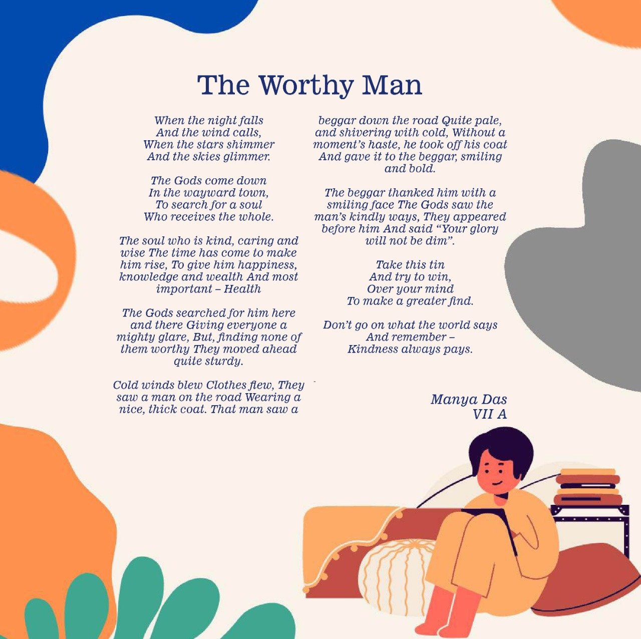 The Worthy Man: Poem by Manya Das, Apeejay School, Kharghar – Apeejay ...