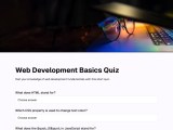 Web Development Basics Quiz Test Your Coding Knowledge