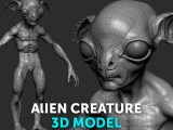 Alien Creature 3d Model Flippednormals