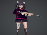 Kitty Stylized Character Flippednormals