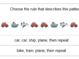 Patterning Rule For 4 Item Repeating Shape Pattern Level 1 Grades