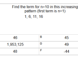 Patterning Term Value For Increasing Arithmetic Pattern Level 2