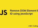Remove A Dom Element By Its Id Using Javascript