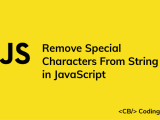 How To Remove Special Characters From A String In Javascript