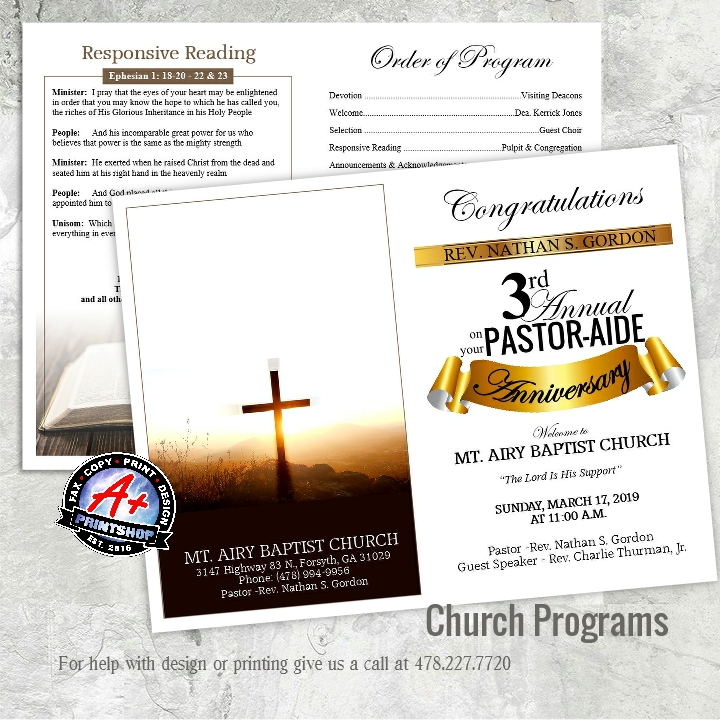 Church Programs – A Plus Print Shop