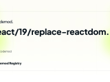 React 19 Replace Reactdom Render Codemod Registry