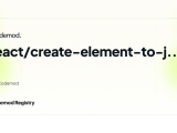 React Create Element To Jsx Codemod Registry