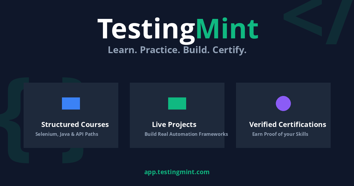 Testingmint Learn Practice Master Software Testing