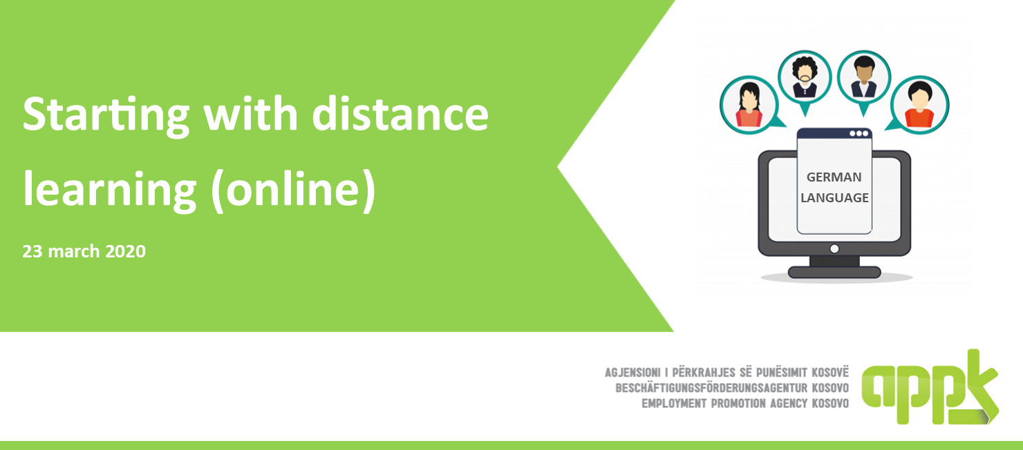 APPK starts distance (online) learning of the German language - APPK