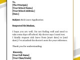 Sick Leave Application Templates For School College