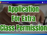 How To Write An Extra Class Permission Application Guide