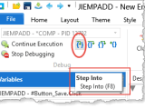 Step 4 Debug Execution Options