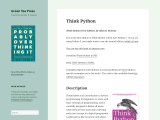 Think Python How To Think Like A Computer Scientist Free Programming