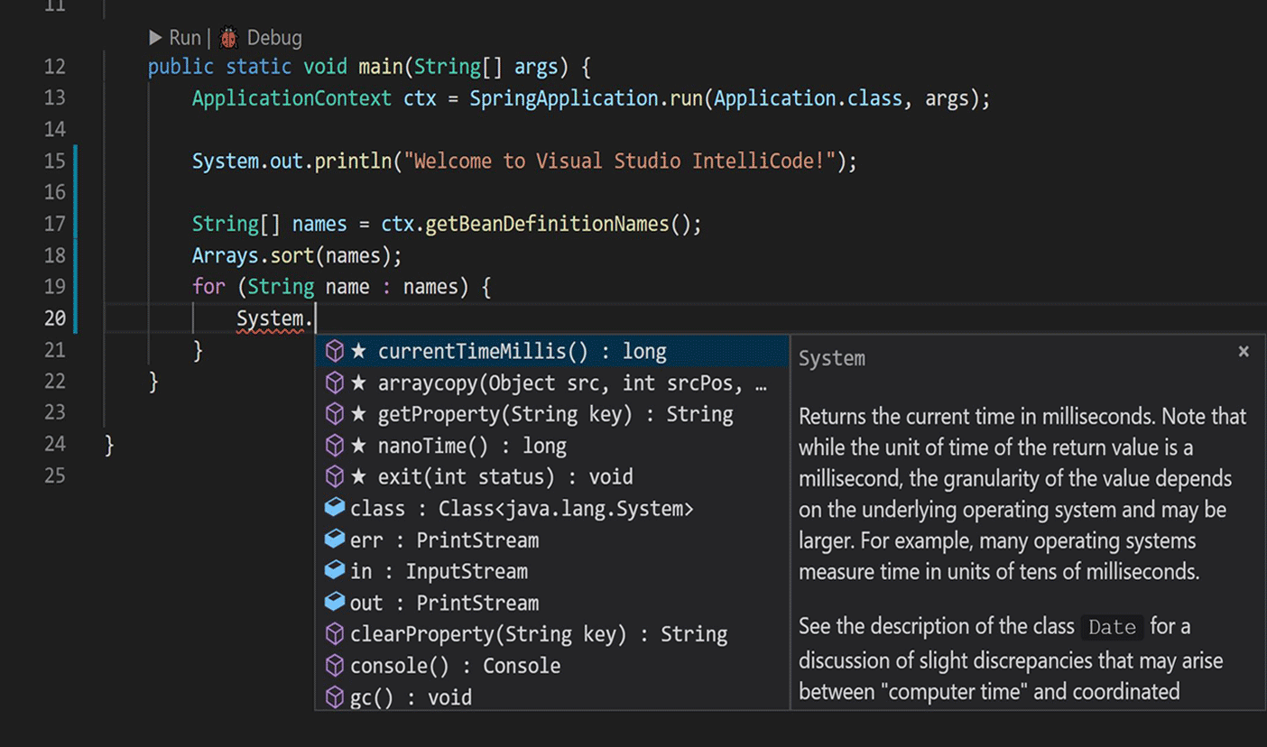 Microsoft IntelliCode вышел из превью-версии