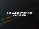 Java Exception Has Occurred Jar Yauat