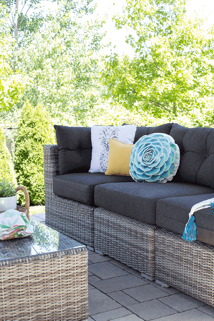 A Colorful Curated Outdoor Patio | How To Incorporate Color