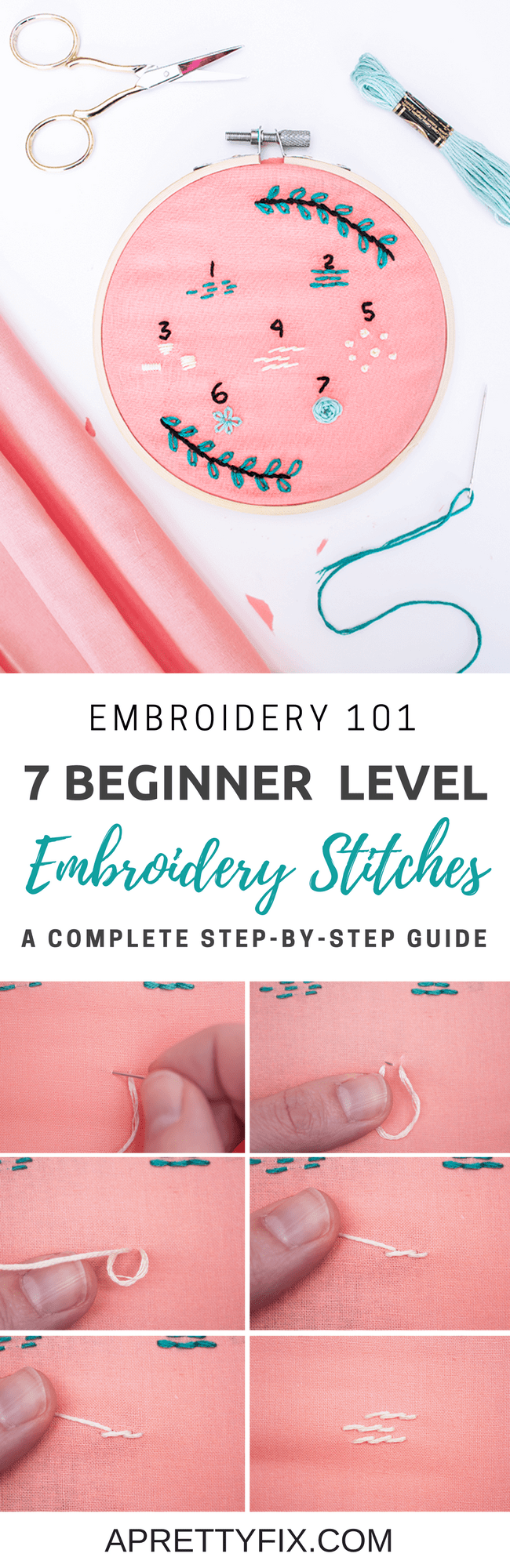 7 Basic Embroidery Stitches for Beginners | Complete Step-By-Step Guide