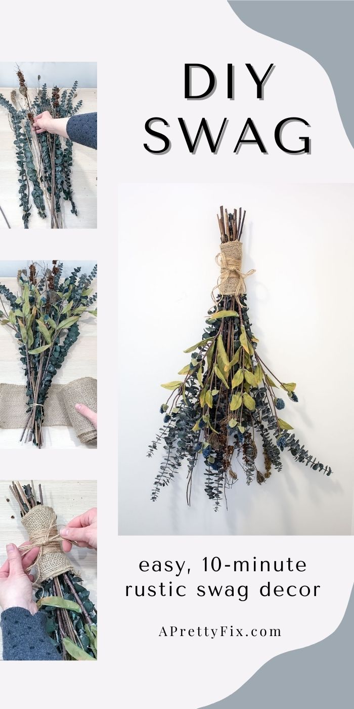 Quick & Easy DIY Rustic Swag - A Pretty Fix