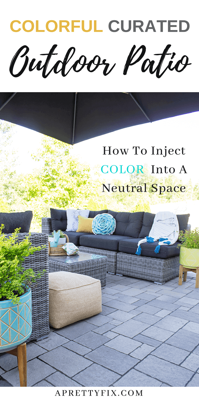 A Colorful Curated Outdoor Patio | How To Incorporate Color