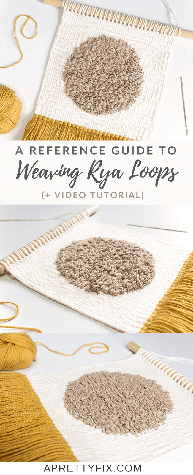 Weaving Techniques: Rya Loops Video Tutorial - A Pretty Fix