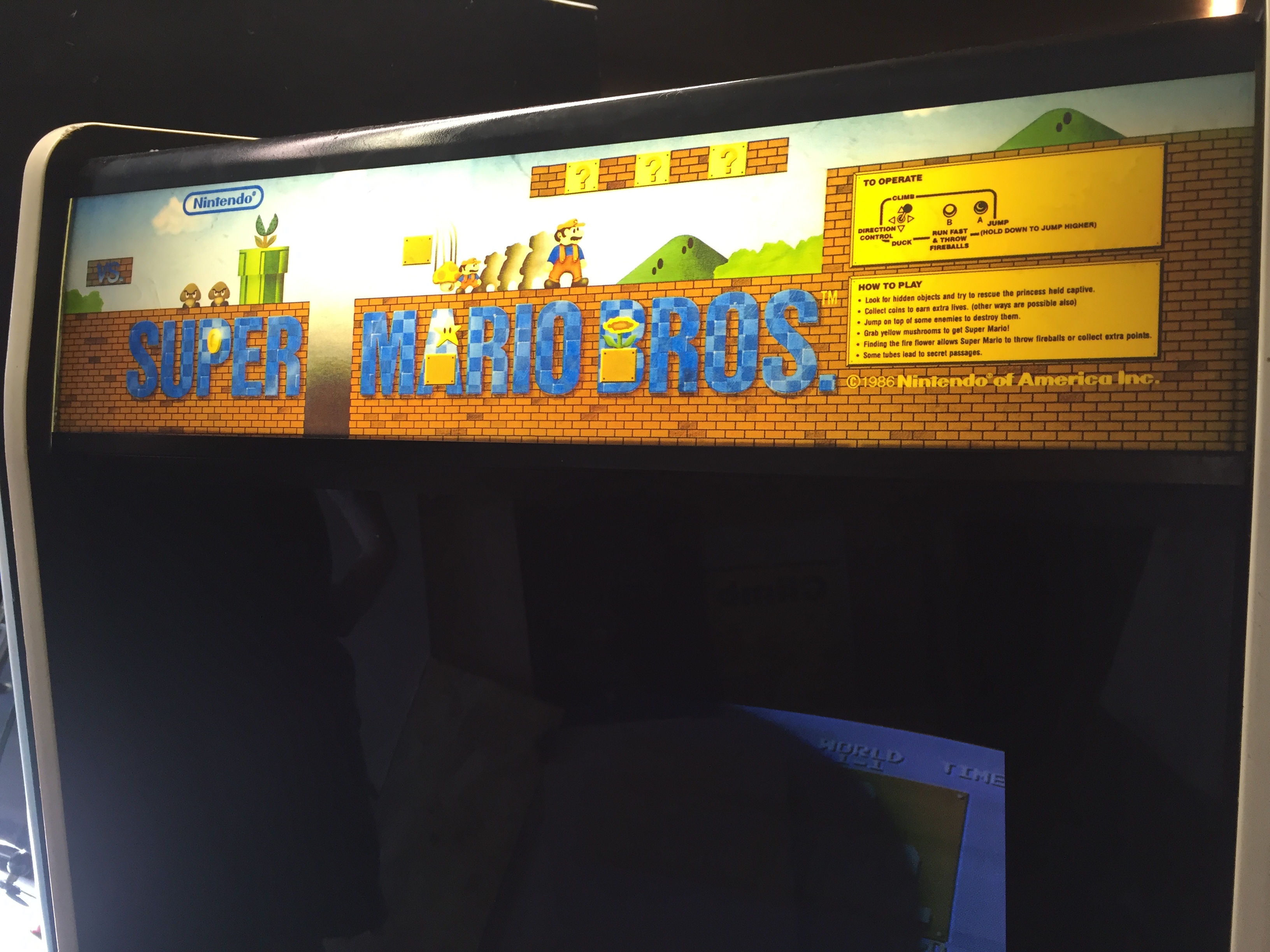 Super Mario Bros Arcade Marquee - Arcade Marquee Dot Com