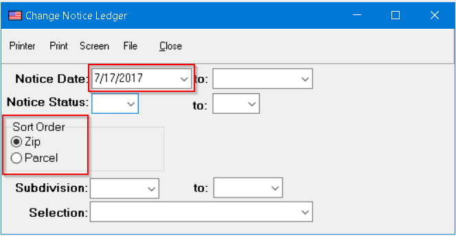 Set Up Notices – ACT
