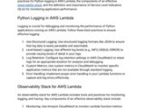 Maximizing Performance Python Logging In Aws Lambda Observability