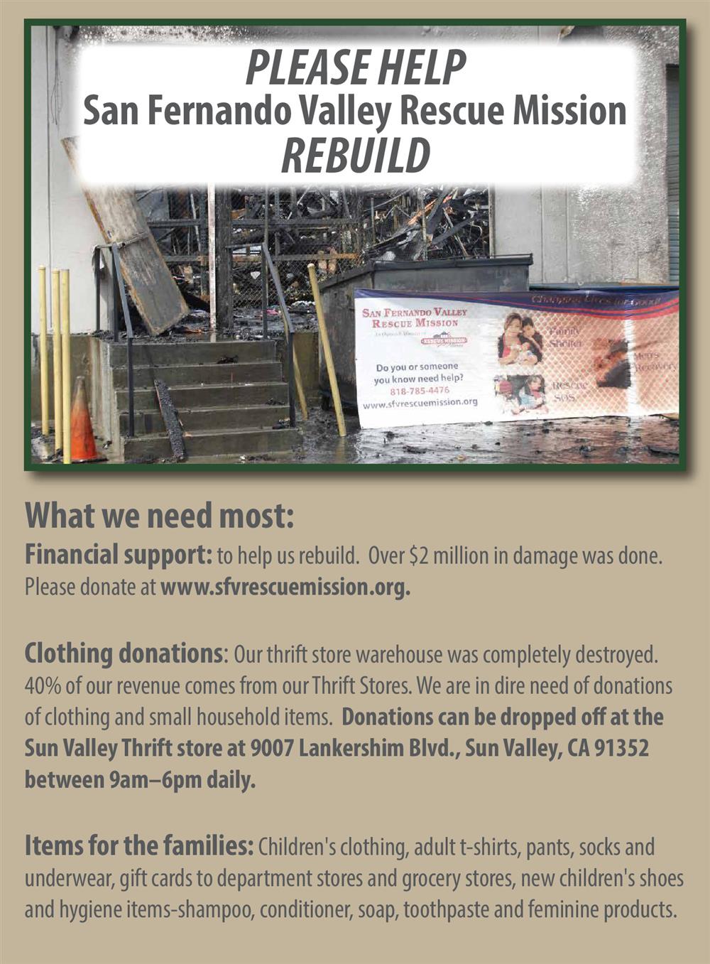 San Fernando Valley Rescue Mission Needs Your Help | Arleta ...